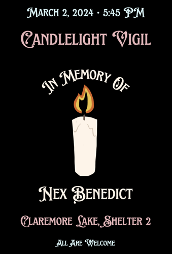CHS students plan vigil for Nex Benedict | News | claremoreprogress.com