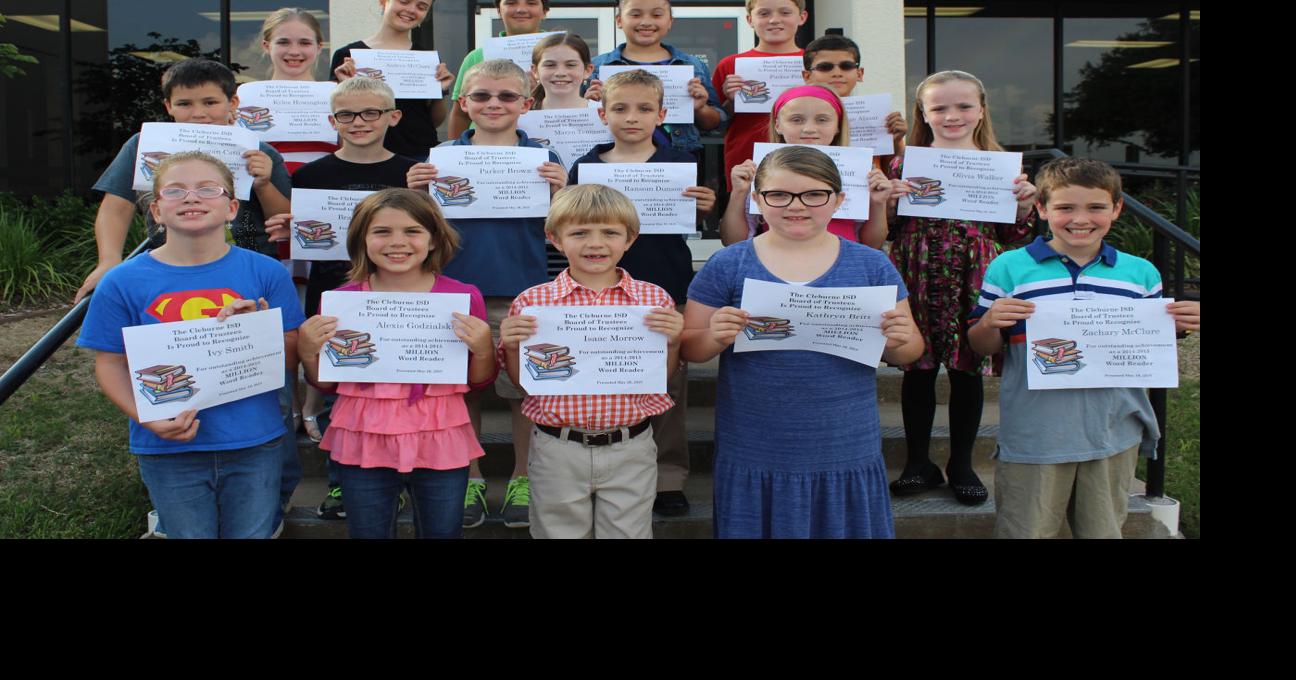 Cleburne ISD honors 49 Million Word Readers | Local News ...