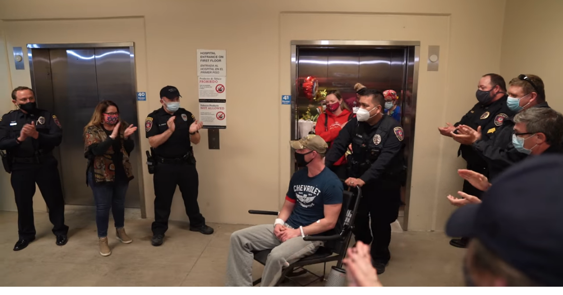 Wounded officer returns home from the hospital | Local News ...
