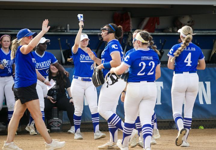 Lady Spartans softball claims district title vs Burleson (April 14 ...