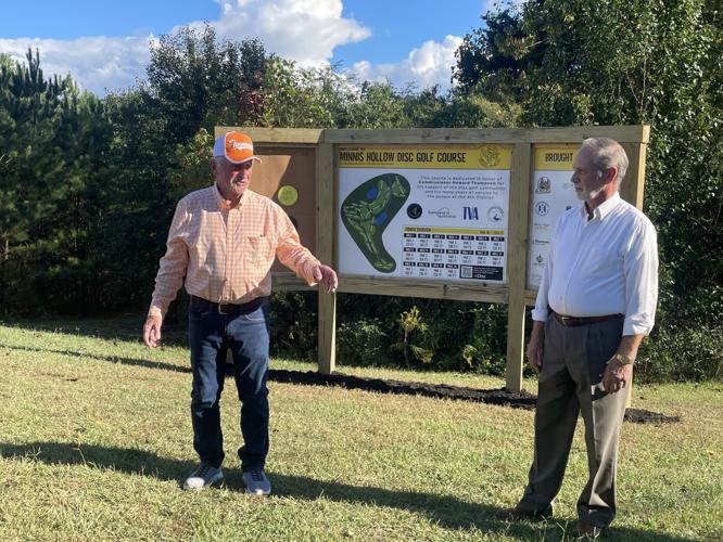 Minnis Hollow Disc Golf Course dedicated in honor of Thompson | News ...