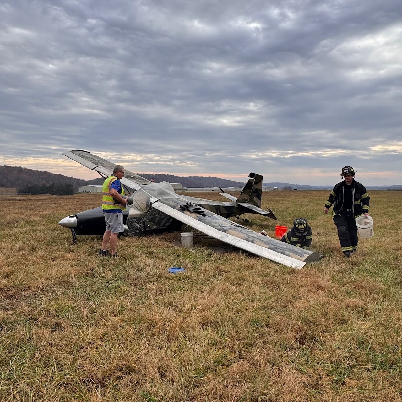 Plane undergoing touch-and-go maneuver experiences hard landing at ...