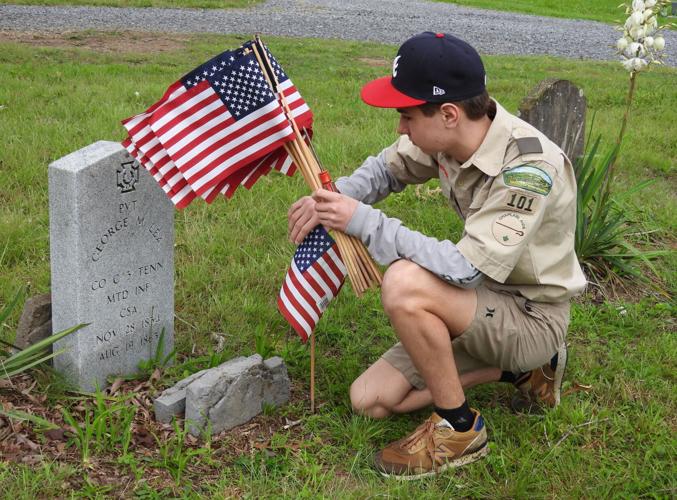 Scouts place flags for Memorial Day | News | clevelandbanner.com