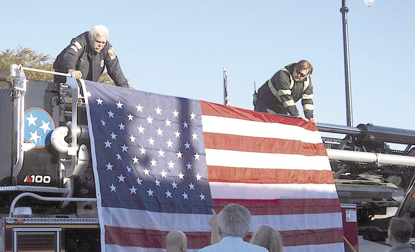 Woodmen Life, Howell donate flag to BCFR | News | clevelandbanner.com