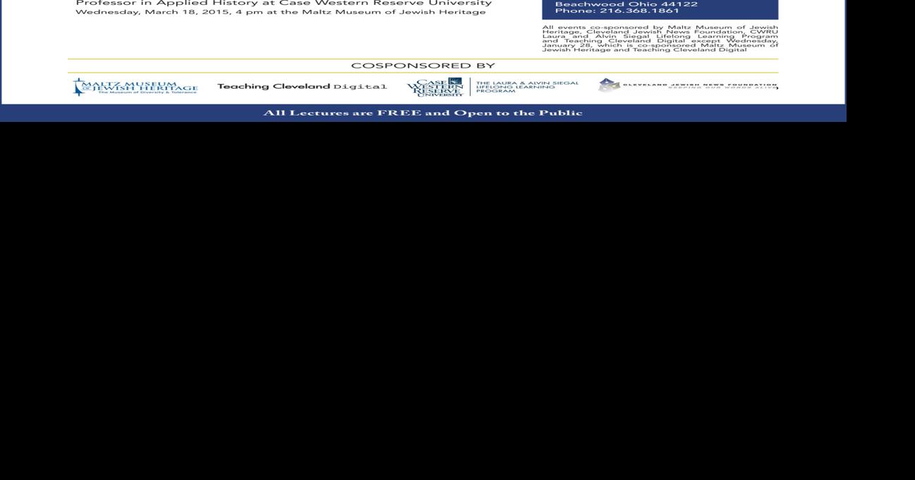 2014-2015 Cleveland Jewish History and Public Policy Series | CJN ...