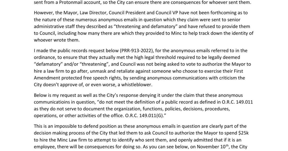 READ: Beachwood City Councilman Mike Burkons narrative ... READ: Beachwood City Councilman Mike Burkons narrative ...
