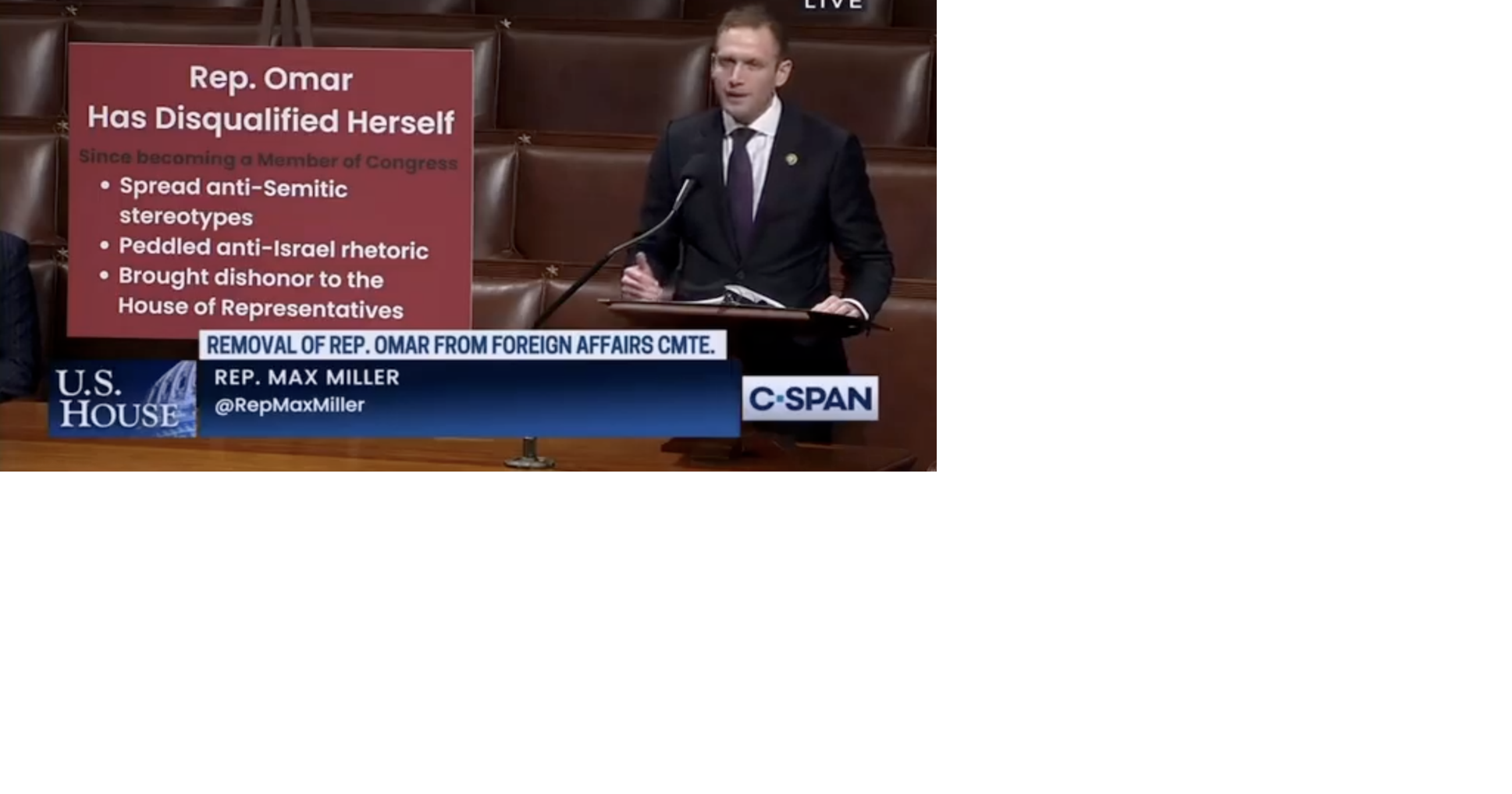 Rep. Miller’s resolution gets Omar removed from Foreign Affairs ...