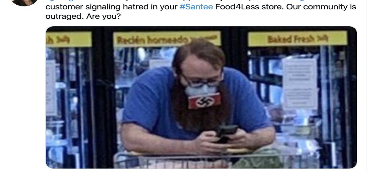 San Diego-area shopper asked to remove face mask decorated with Nazi ...