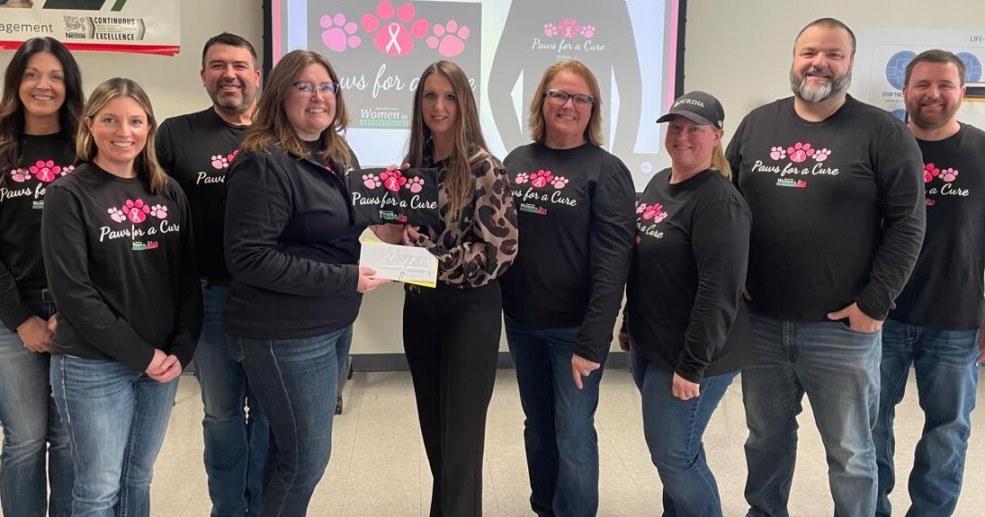 Purina Clinton group donates $5K to local cancer foundation | Local ...