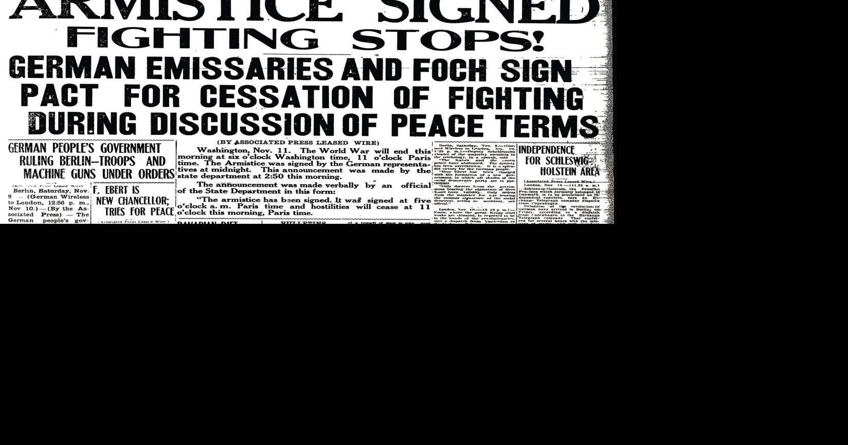 Today in History: November 11, World War I armistice signed | History ...
