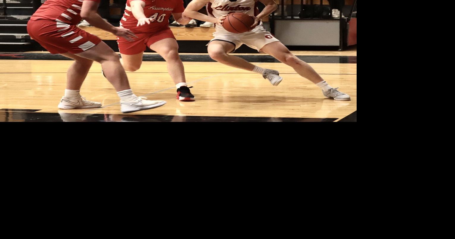 Assumption comes from down seven in third quarter to best Clinton 67-57 ...