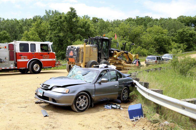 Two injured in collision with road grader | Local News | clintonherald.com
