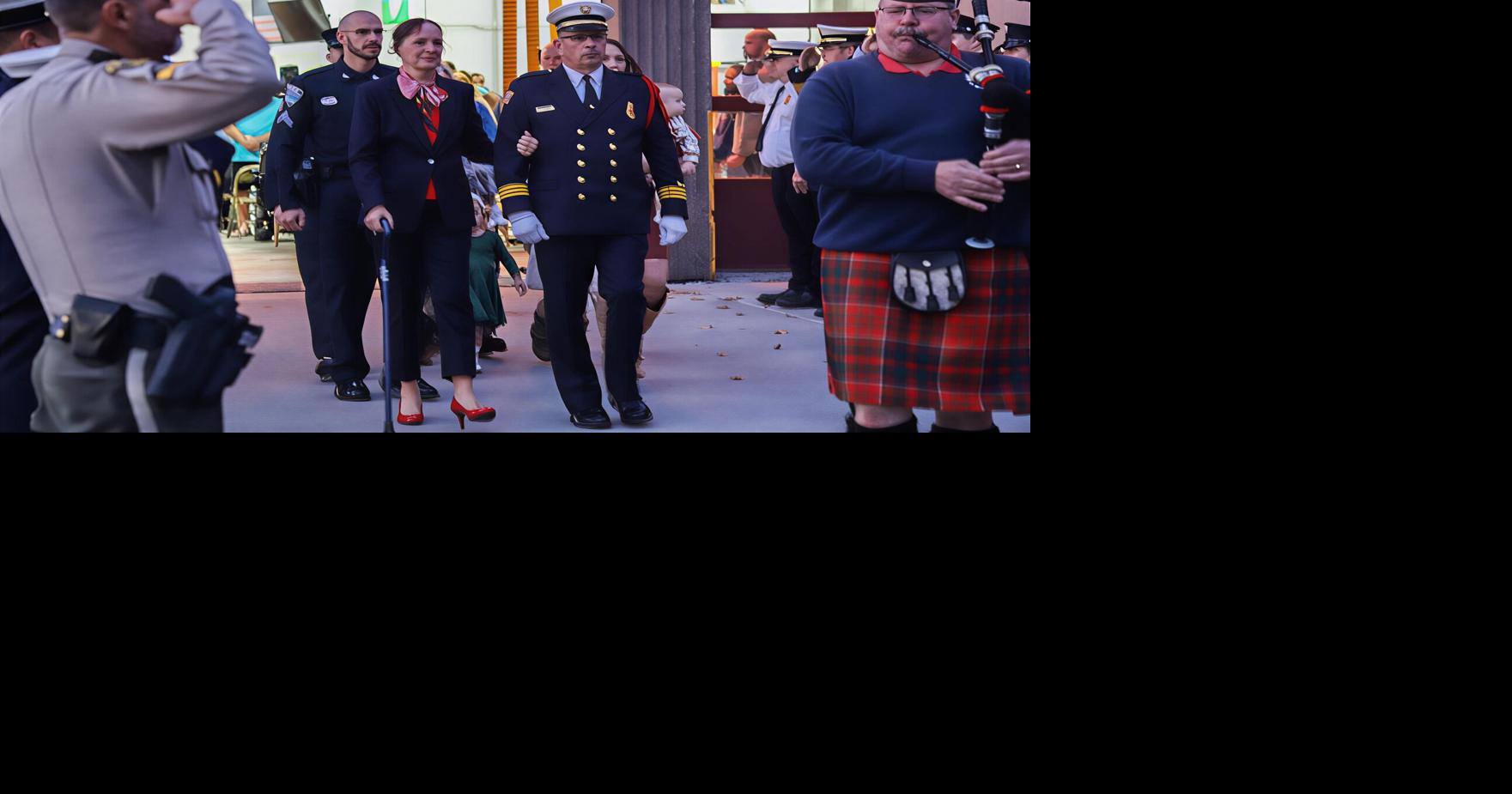 Walk-out ceremony honors retiring CFD battalion chief | Local News ...