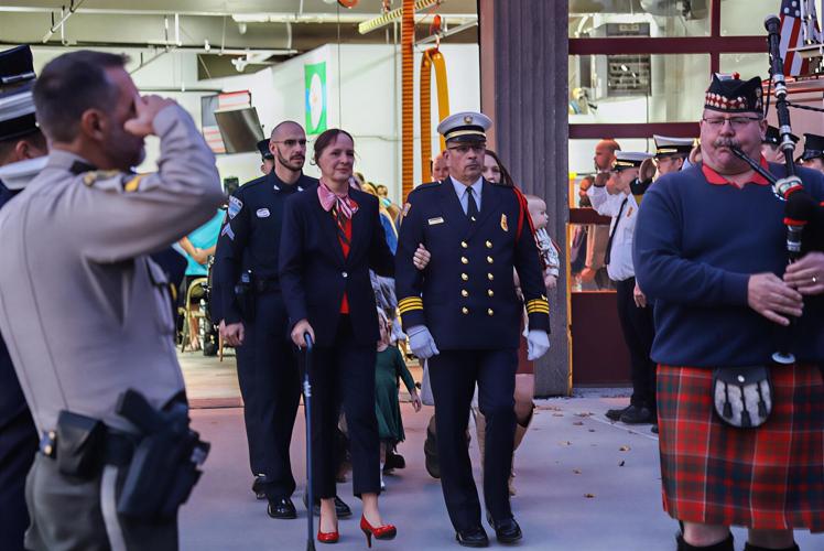 Walk-out ceremony honors retiring CFD battalion chief | Local News ...