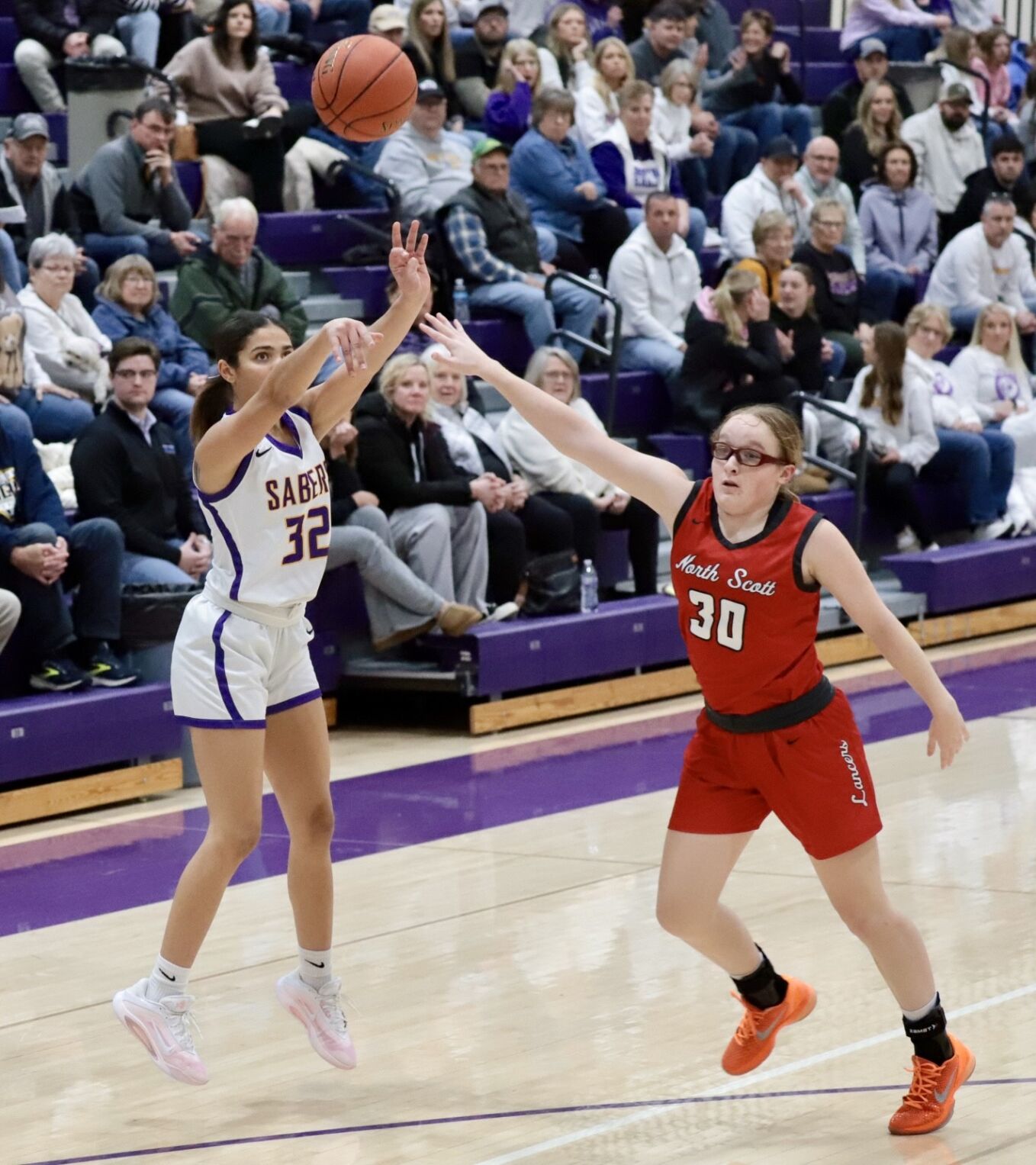 Sabers turn tight start into lopsided win over North Scott | High ...