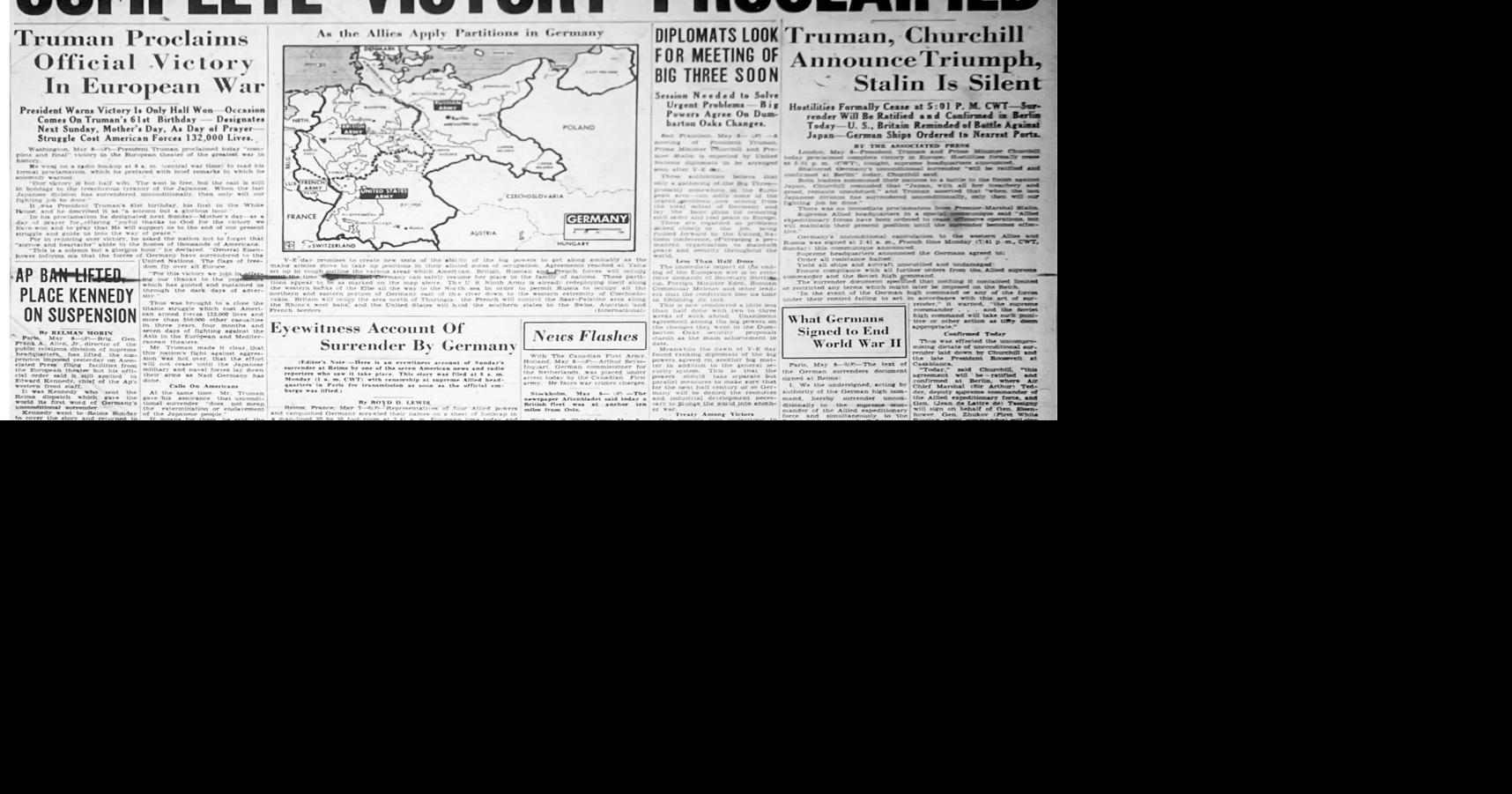 WWII in Europe ended 80 years ago today | History | clintonherald.com