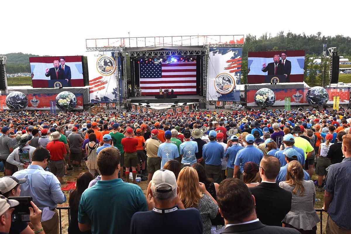 PHOTOS: President Donald Trump visits National Boy Scout Jamboree ...
