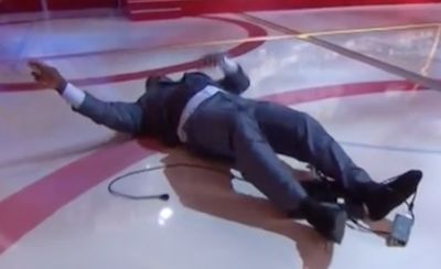 Shaq takes a tumble during TNT's halftime report | Sports | cnhinews.com