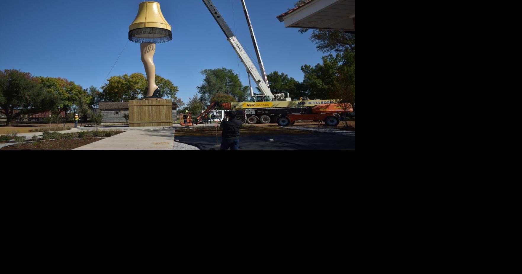 Chickasha Leg Lamp modeled after movie prop gets lampshade | | cnhinews.com