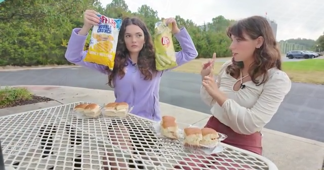 Paige & Leah Try Dill Pickle and Honey Mustard Chips in a Fun 'Trending ...