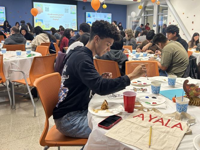 Orange Coast College students unwind for finals at Paint & Sip event ...