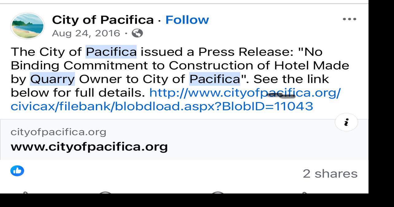 Pacifica resident recounts history with quarry owner | Letters to the ...