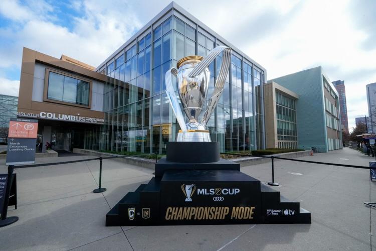 15-foot-tall trophy replica arrives in Columbus for 2023 MLS Cup ...