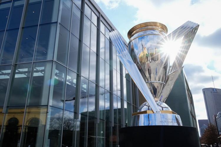 15-foot-tall trophy replica arrives in Columbus for 2023 MLS Cup ...