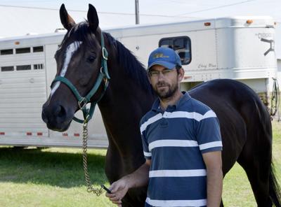 Compton at home on horse track