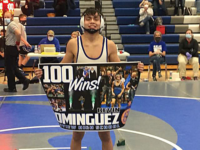 Dominguez hits 100 with gold medal