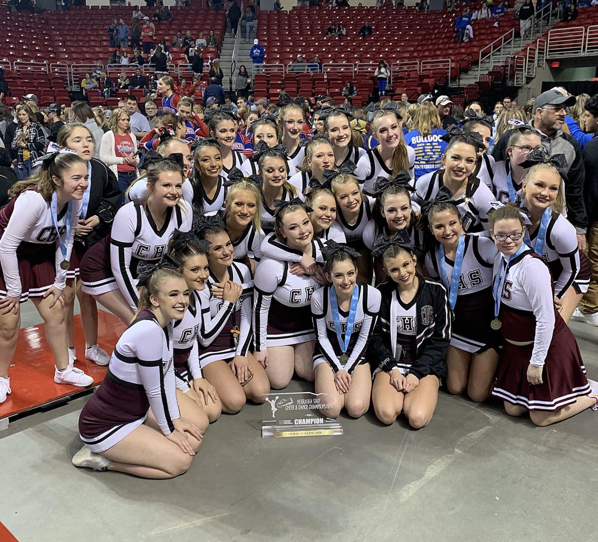 Sparkle Cheerleaders raise spirits at CHS, raise state trophy
