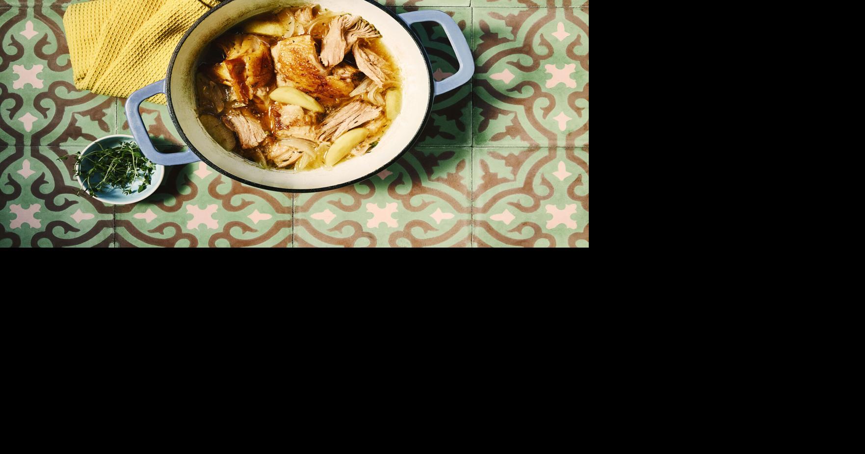 One pot wonder: Tender Apple Cider Braised Pork Shoulder