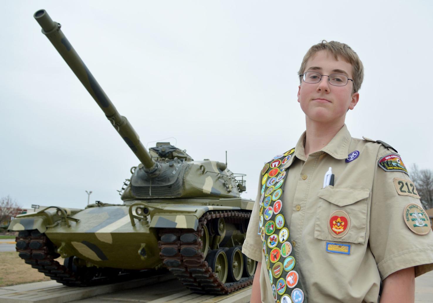 Scout thanks veterans through tank project