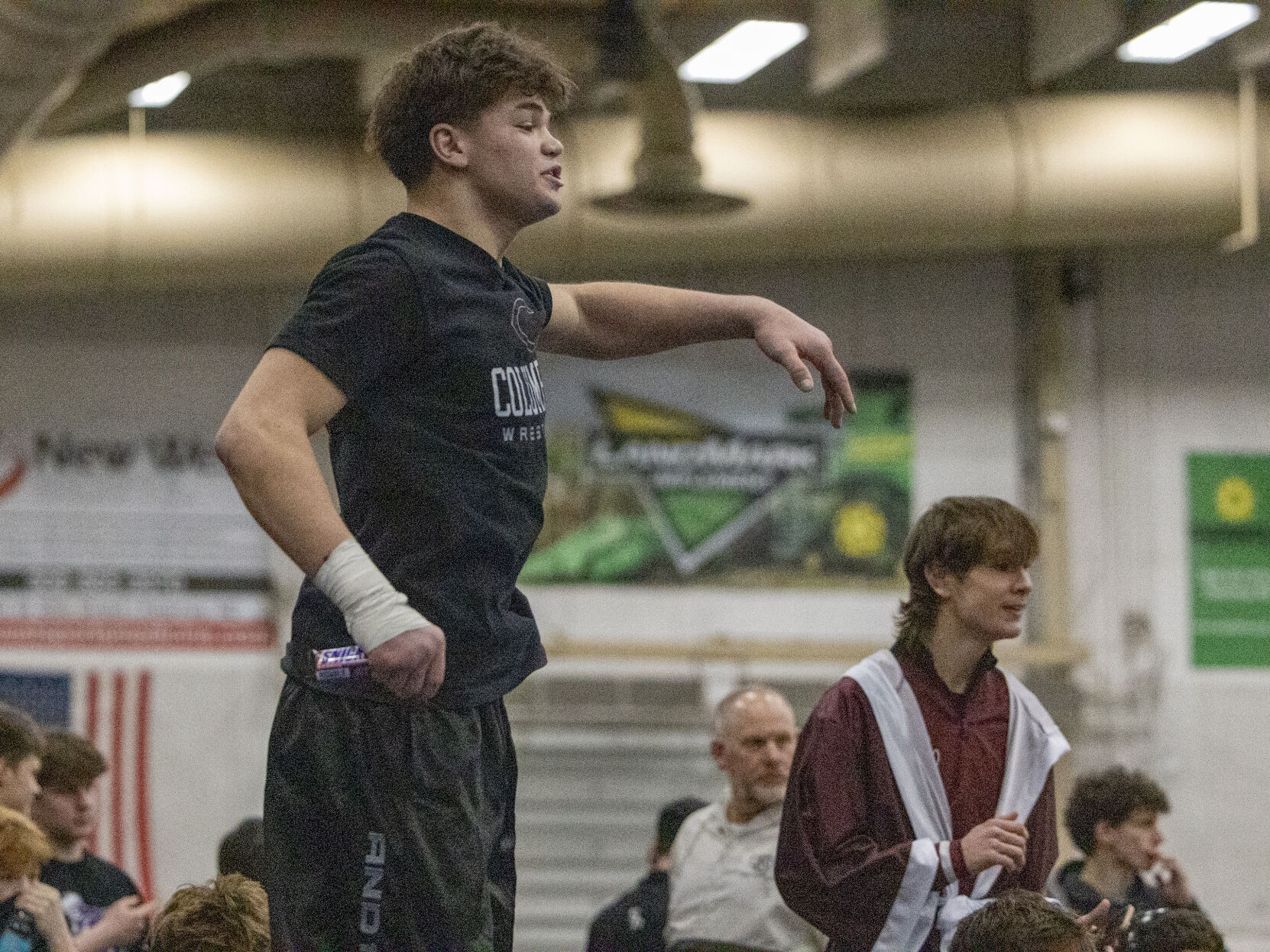 Columbus finishes 6th at state duals, Delano reaches 150 win milestone