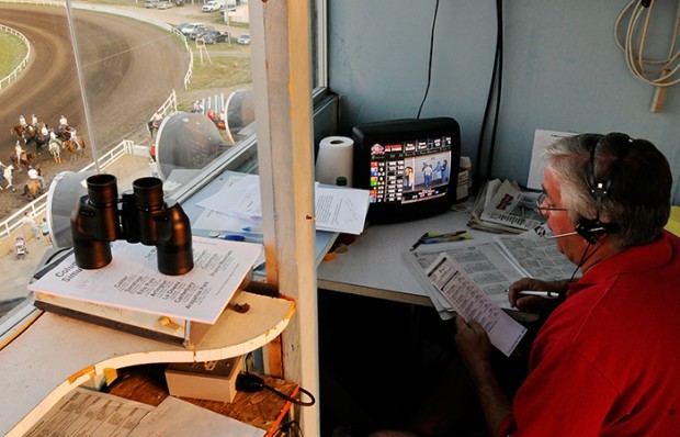 Race announcer likes his nights at the track