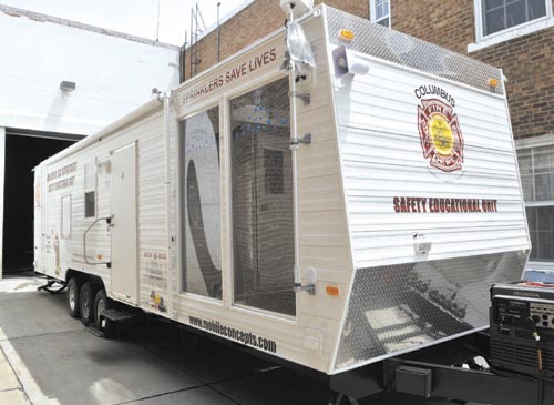 Firefighters' teaching trailer