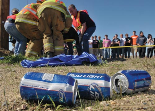 Mock accident shows reality of drinking, driving