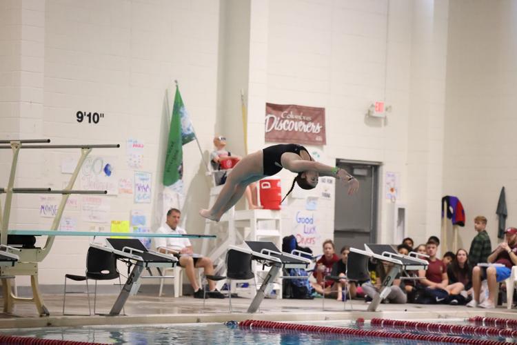 Columbus High swim and dive finishes fourth in home meet