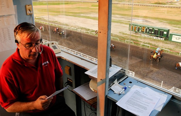 Race announcer likes his nights at the track