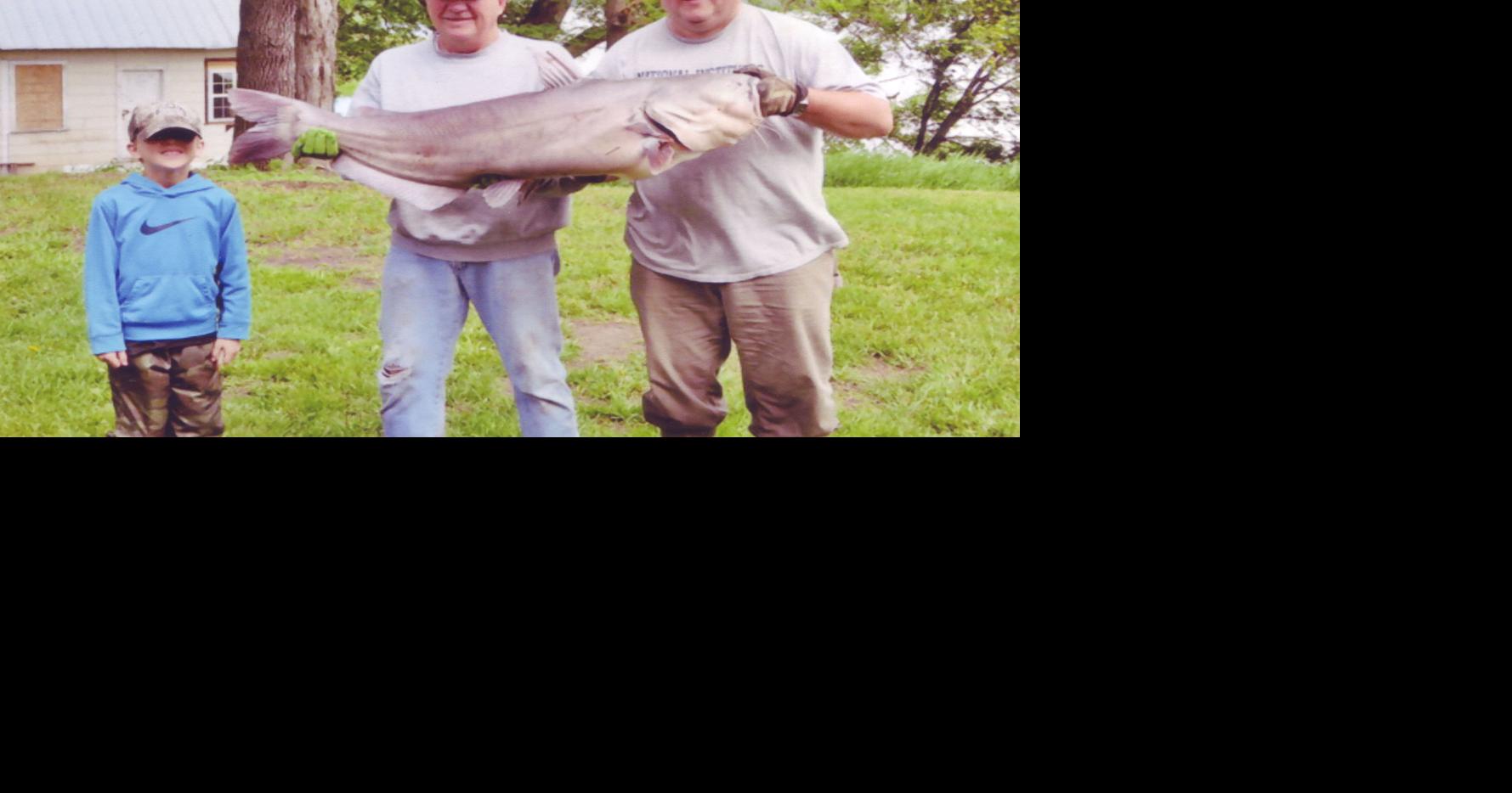 55-pound blue catfish caught on Platte River