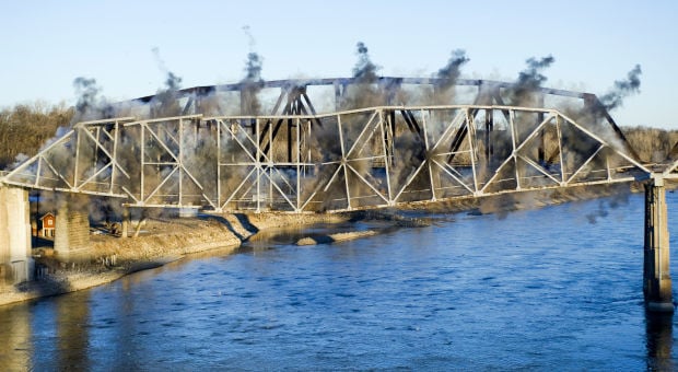 425 feet of historic Rulo bridge destroyed