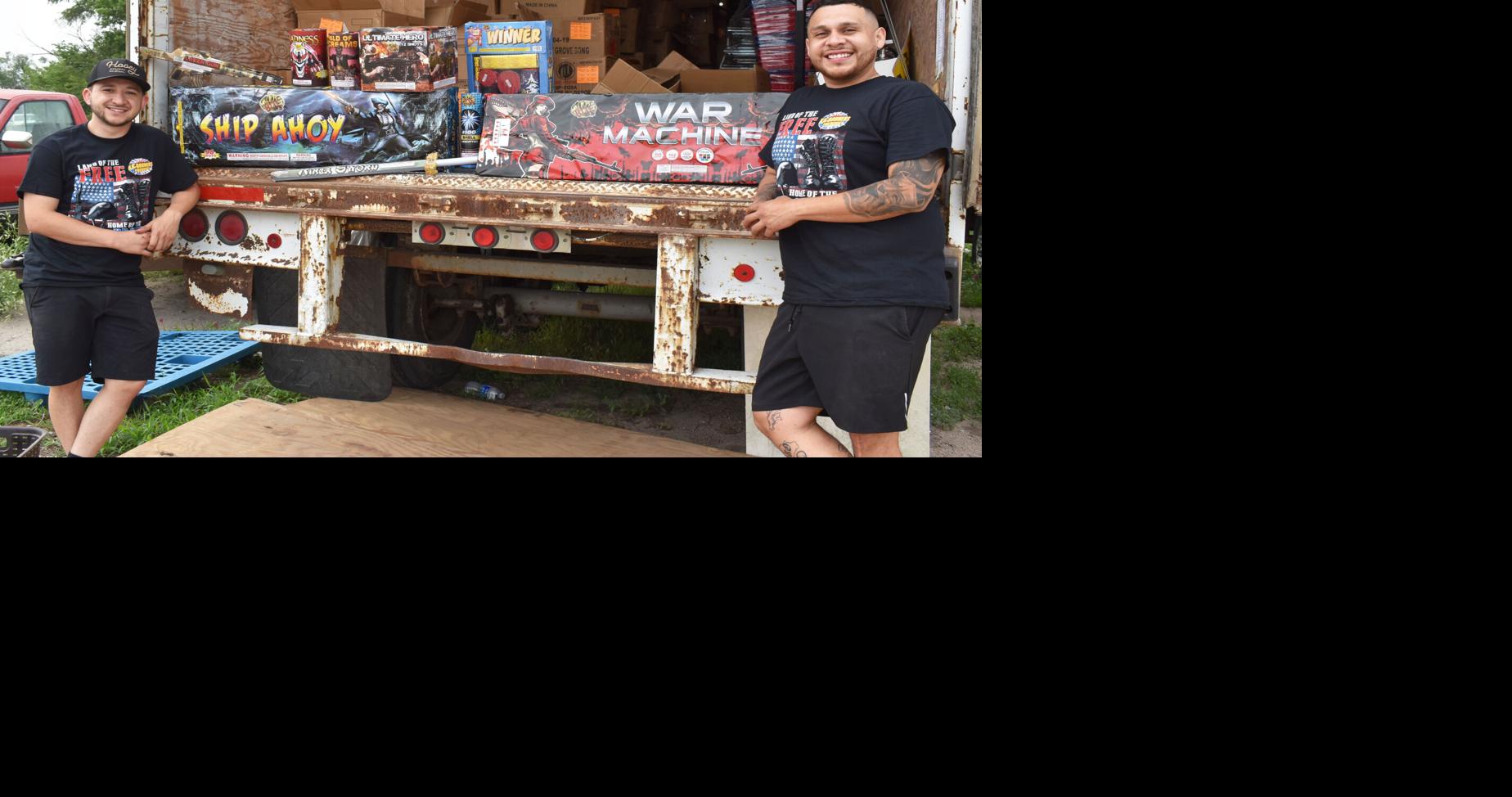 Local men take over Ka-Boomers Fireworks tent at Bill's Tire Outlet