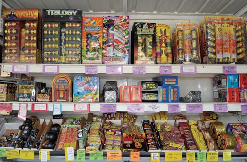 Fireworks stands open for business today