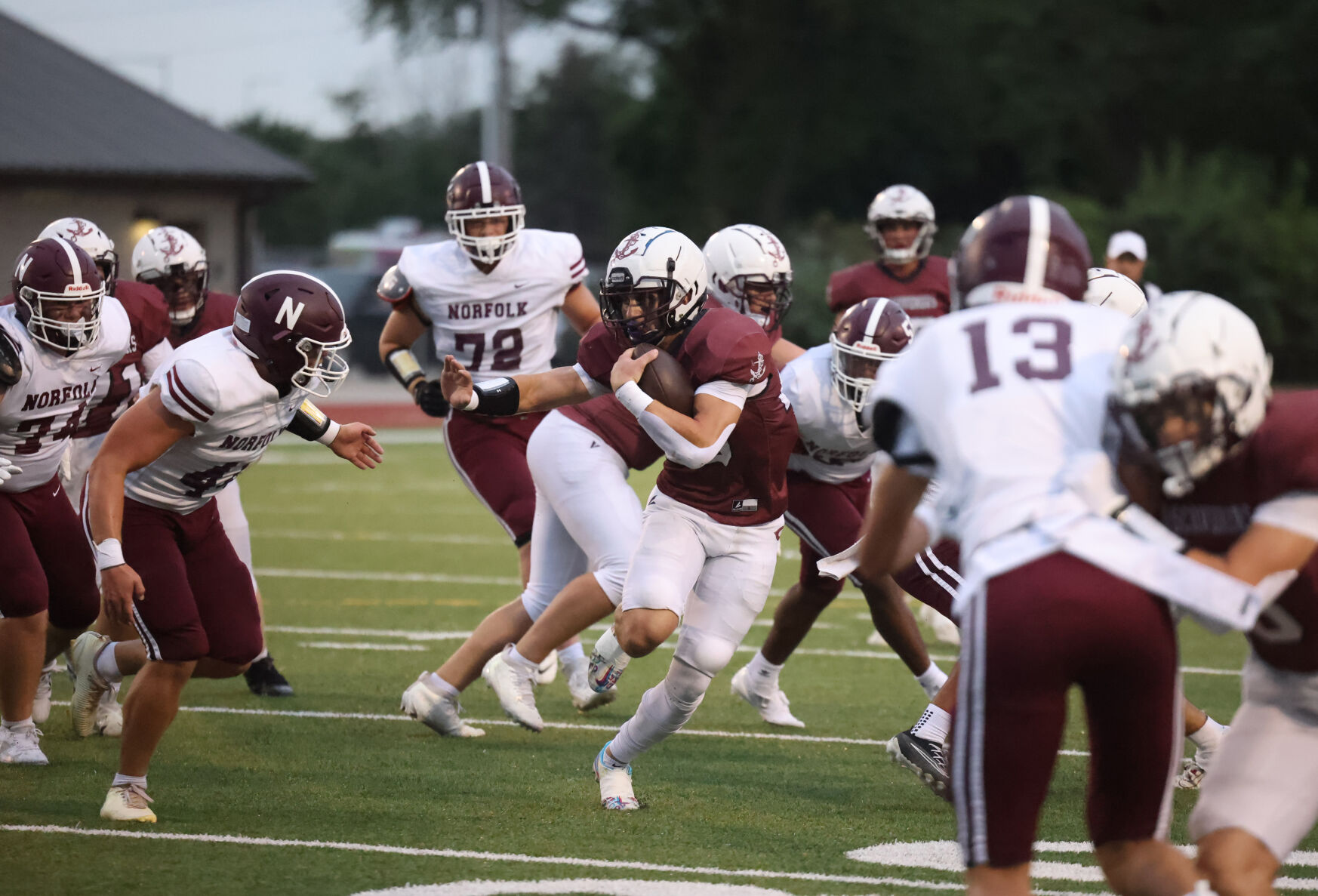 Columbus football picks up week 1 win against Norfolk