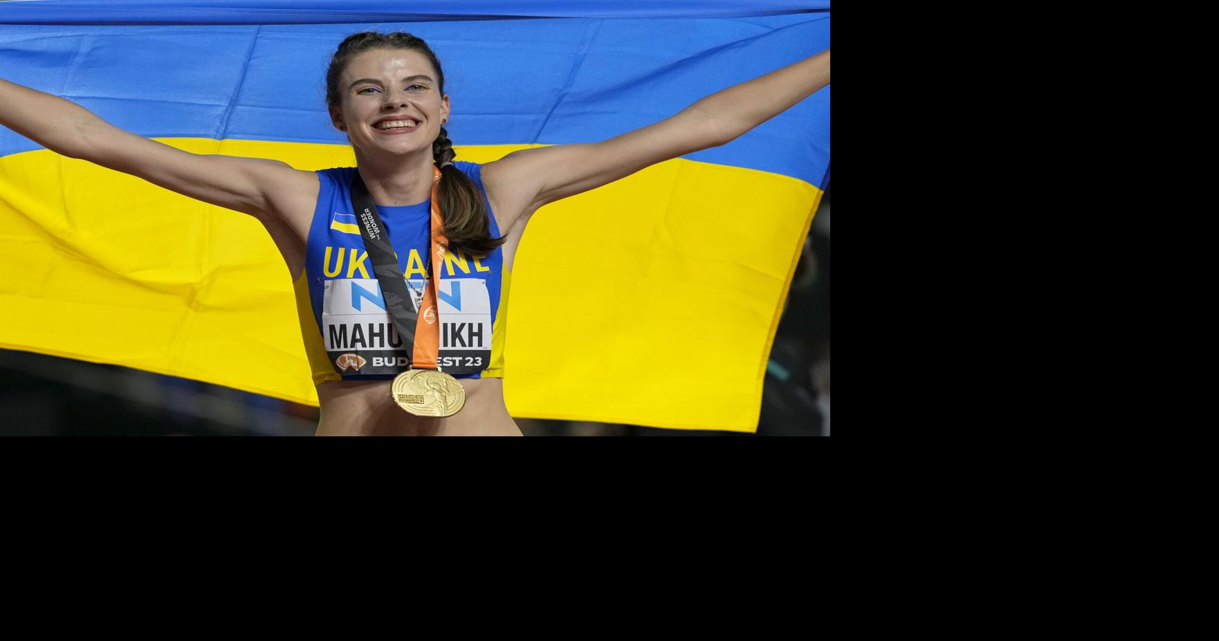 Ukrainian high jumper wins gold in emotional close to Worlds