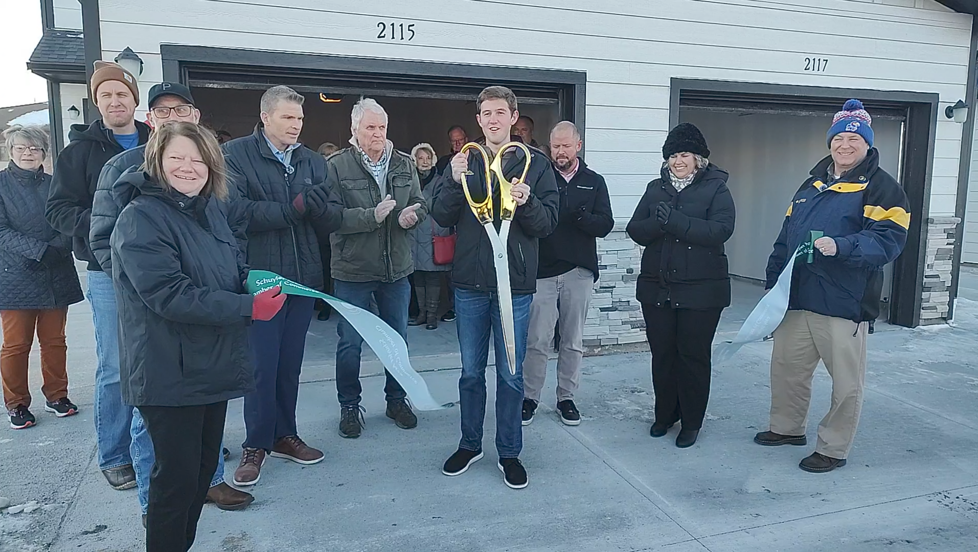 Schuyler cuts ribbon on Sky Haven Subdivision