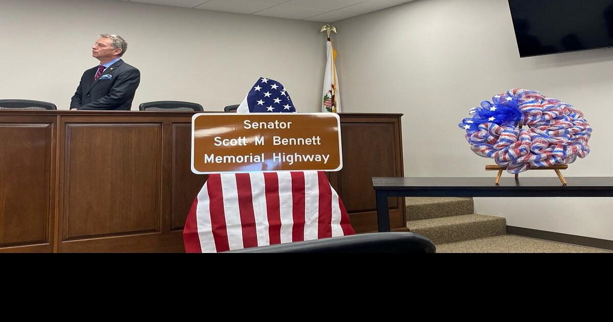 Late Senator Scott Bennett honored with highway portion naming | Local ...