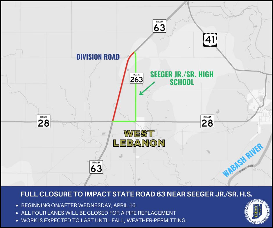 Closure to impact State Road 63 near West Lebanon | Local News ...