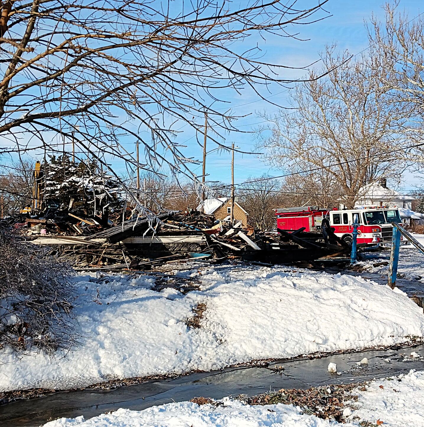 Firefighters battle fire for six hours in the bitter cold | News ...