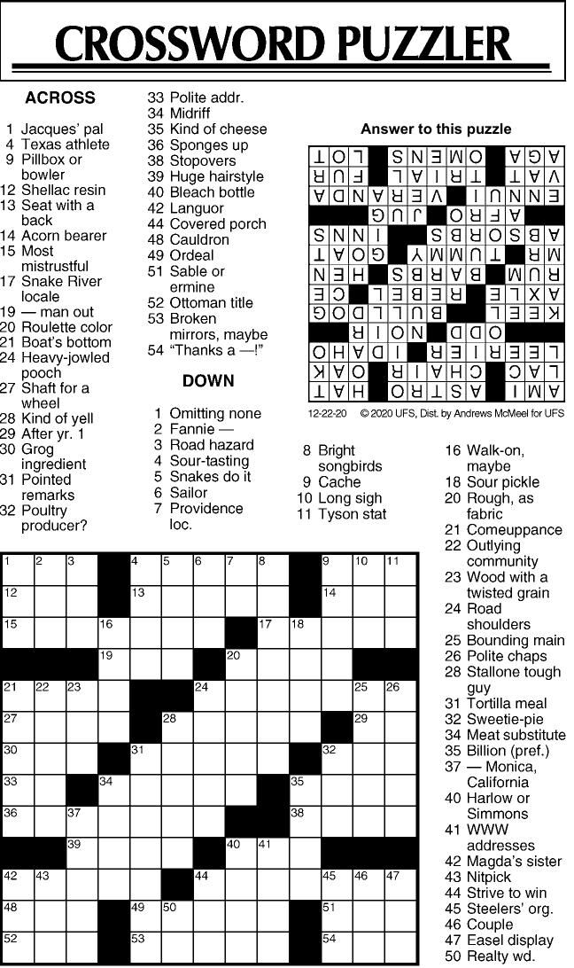 Puzzle 122320 | | commercial-news.com